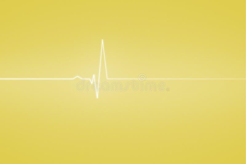 Medical Background with Ecg Line in Yellow Stock Illustration ...