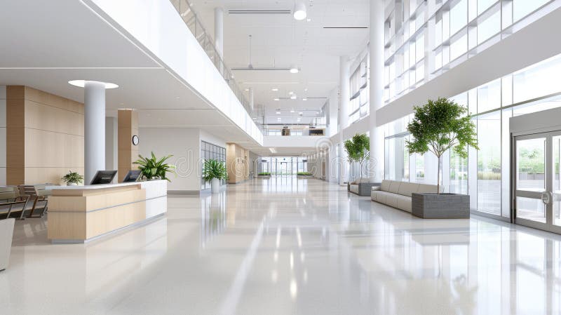 Medical Background, an Expansive Lobby of a State-of-the-art Hospital ...