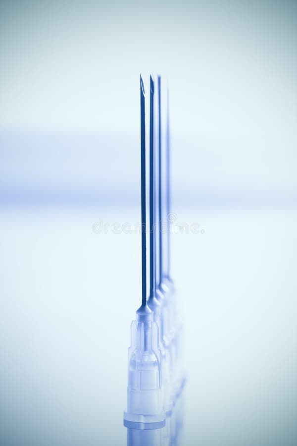 Medical Background. Needle in a Row. Stock Image - Image of objects ...