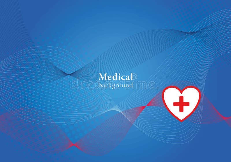 Medical Background with Red Cross and Heart Stock Vector - Illustration ...