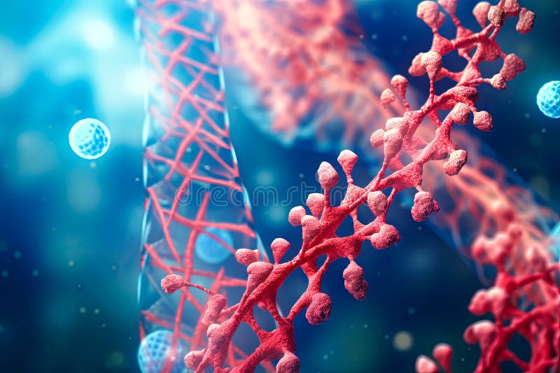 Medical Background with Virus Cells and Dna Stock Photo - Image of ...
