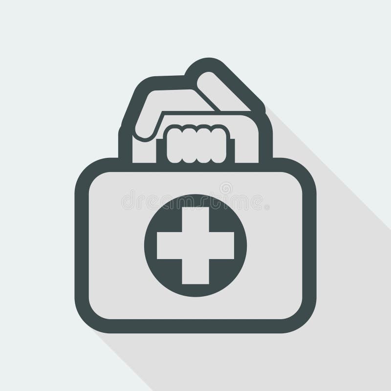 Medical bag icon stock vector. Illustration of hospital - 117821913