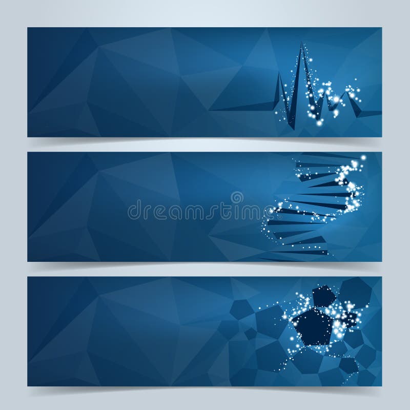 Medical Banners or Website Header Set Stock Vector - Illustration of ...