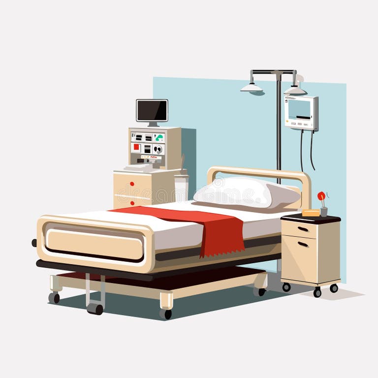 Medical Bed Vector Flat Minimalistic Isolated Illustration Stock Vector ...