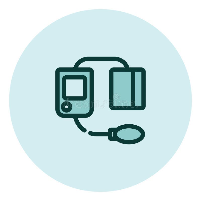 Medical Blood Pressure Machine, Icon Stock Vector - Illustration of ...