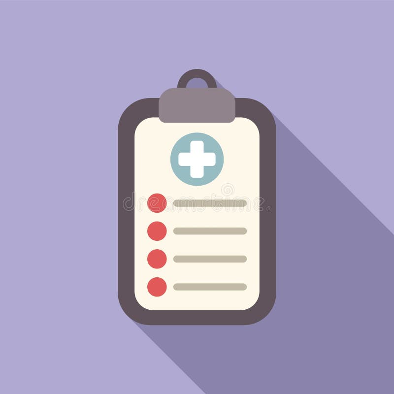 Medical Board Icon Flat Vector. Medical Patient Card Stock Vector ...