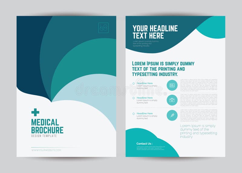 Medical Brochure - Leaflet stock vector. Illustration of design - 71365414