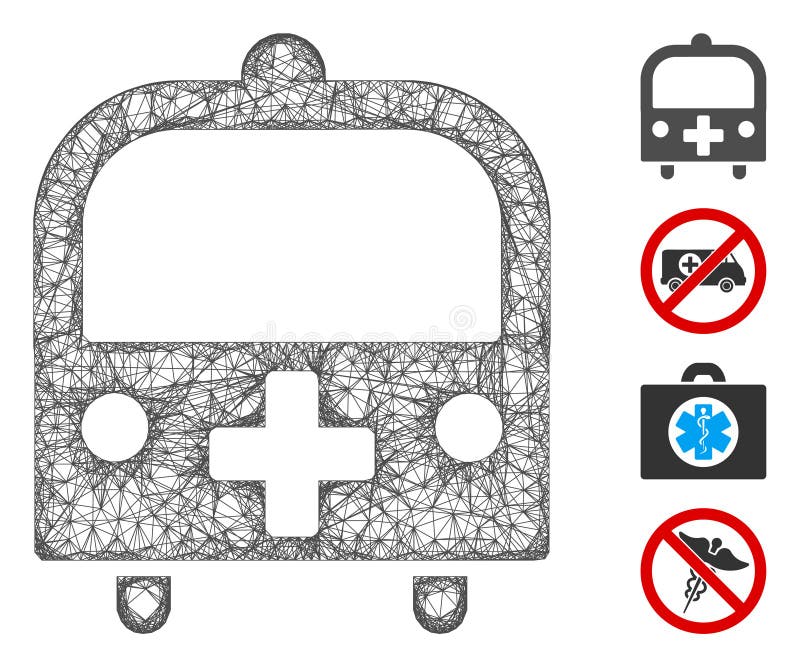 Medical Bus Web Vector Mesh Illustration Stock Illustration ...