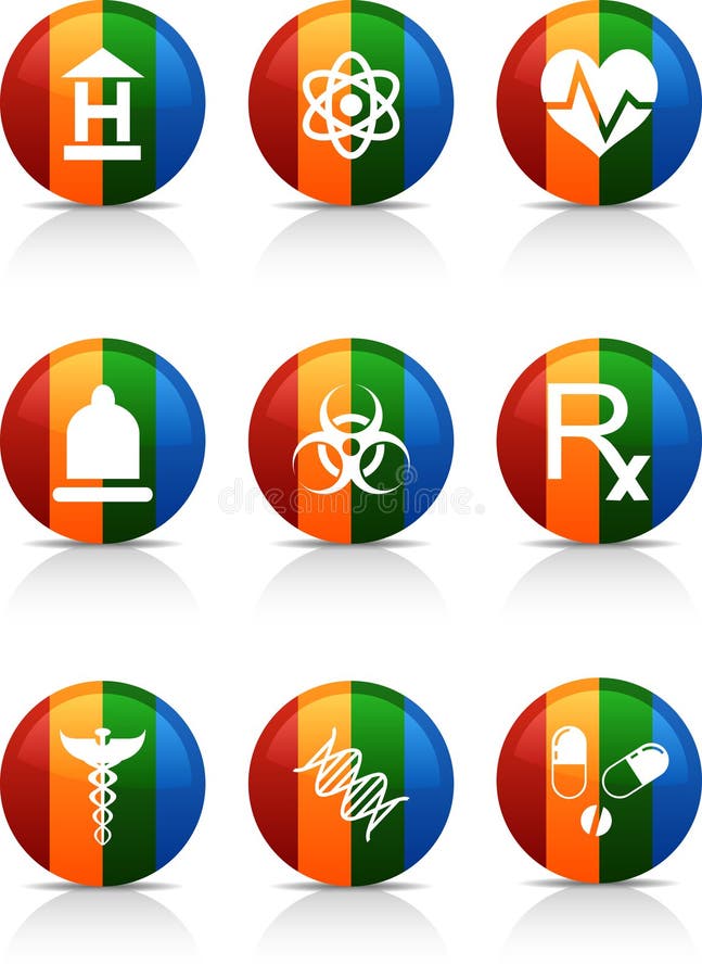 Medical buttons. stock vector. Illustration of ambulance - 12461333