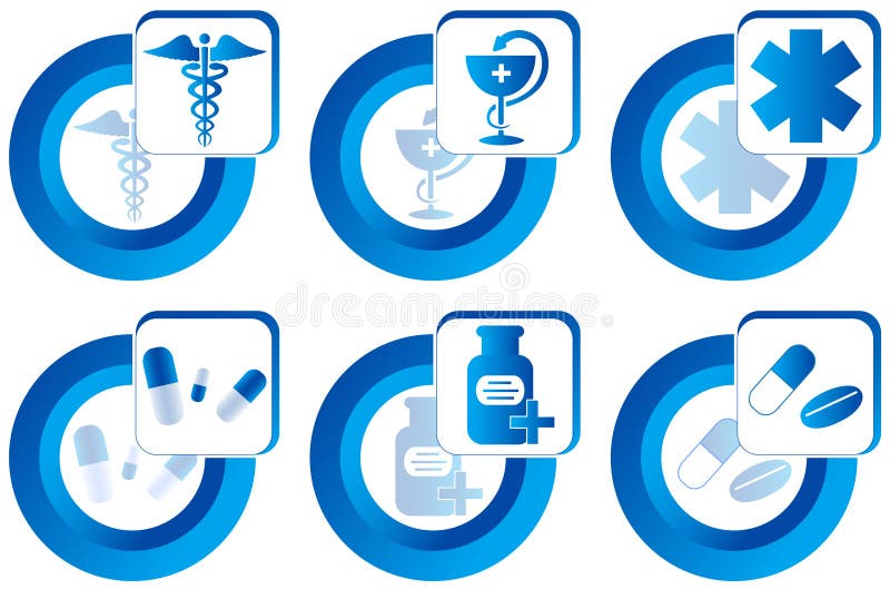 Medical buttons stock vector. Illustration of capsule - 7974961