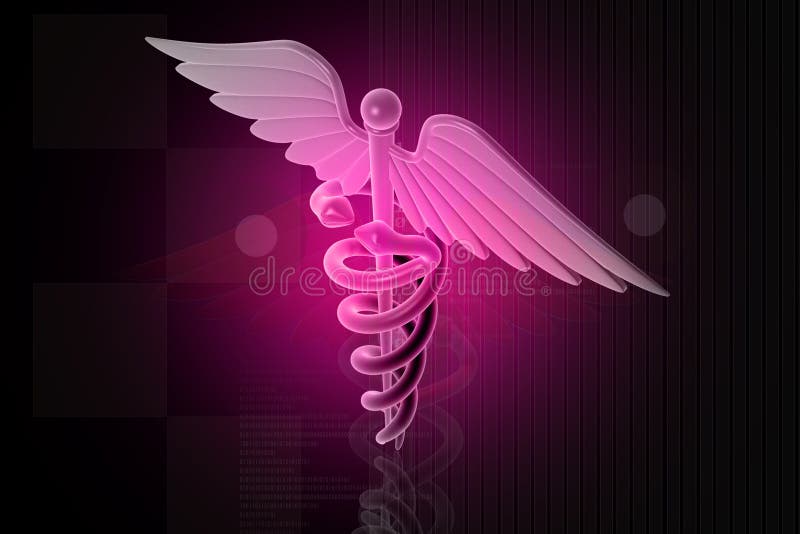 Caduceus in Gold - Aesculapius Medical Symbol - is Stock Illustration ...