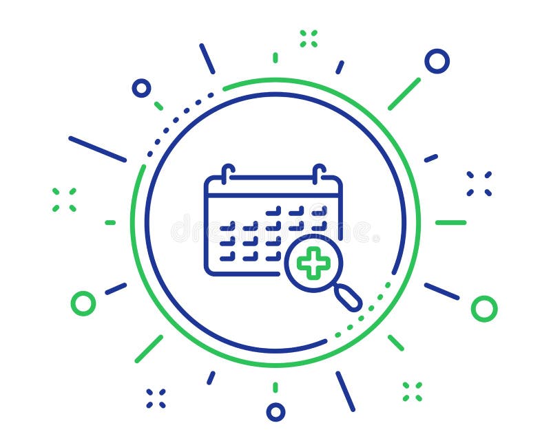 Medical Calendar Line Icon. Doctor Appointment Sign. Vector Stock ...
