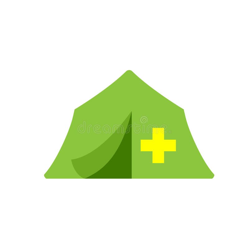 Medical Camp Line Icon. Clipart Image Stock Vector - Illustration of ...