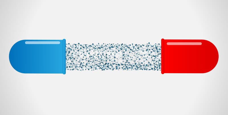 Medical Capsule and Molecule Stock Illustration - Illustration of care ...