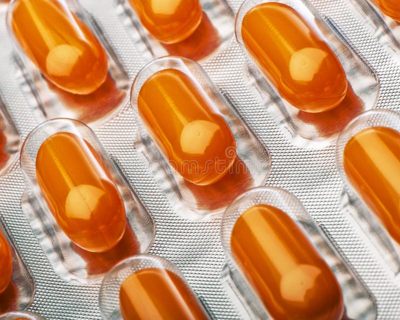 Open capsule and vitamins stock illustration. Illustration of capsule ...