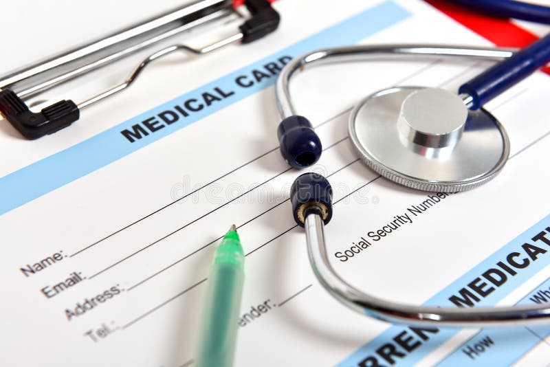 Patient Card Vector Illustration, Flat Cartoon Medical Records Document ...