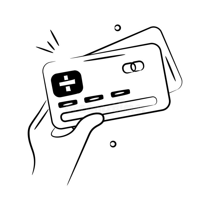 Medical Card Icon in Modern Doodle Style, Health Card Vector Stock ...