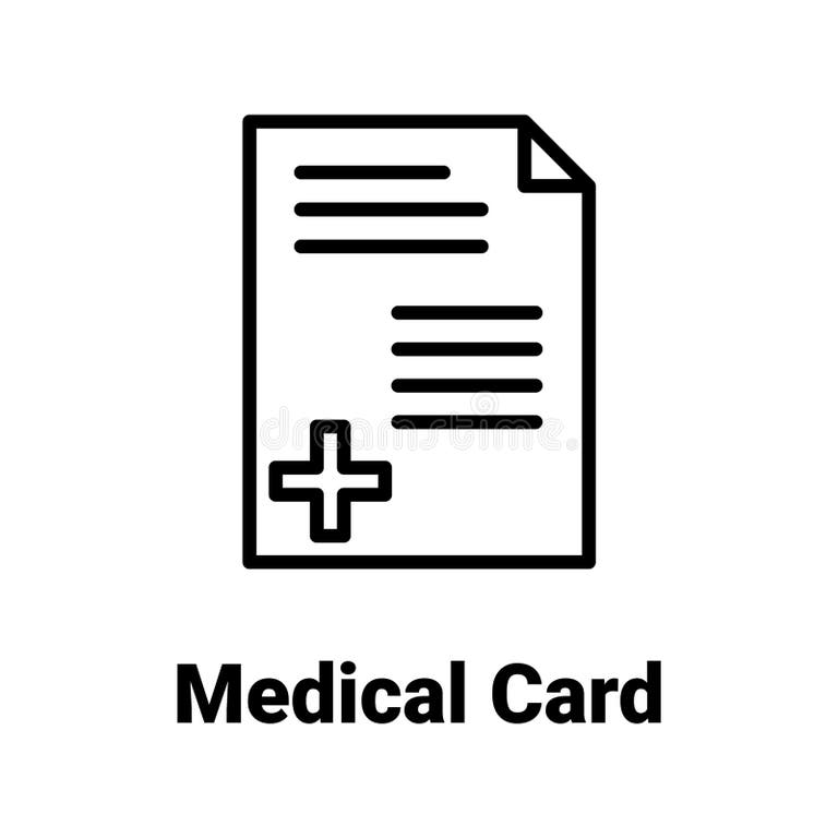 Medical Card Vector Icon Easily Modify. Stock Vector - Illustration of ...