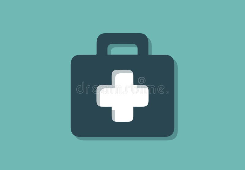 Medical Case Vector White Cross Stock Vector - Illustration of hospital ...