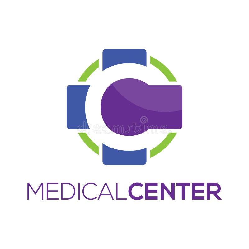 Medical Center Logo Vector Element. Center of Medical Logo Template ...