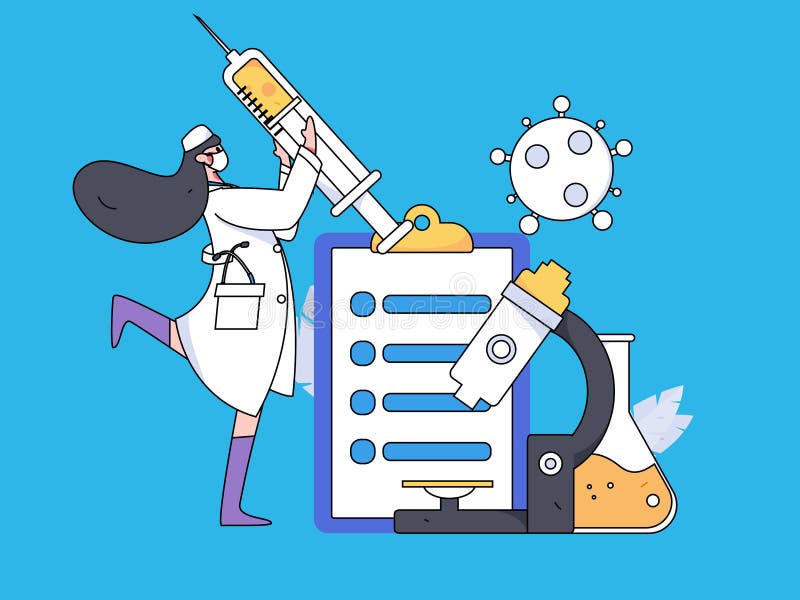 Medical Characters Fighting the Epidemic Flat Vector Concept Operation ...