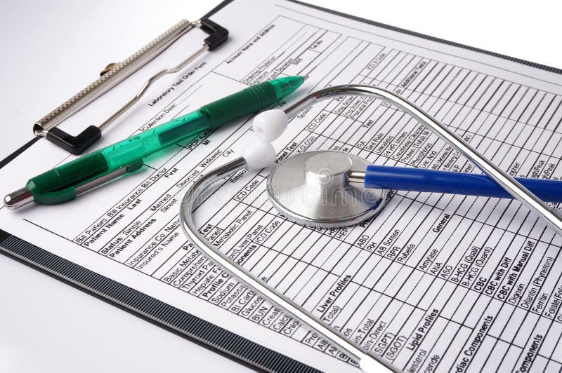 Medical Chart and Stethoscope Stock Image - Image of hospital, medicine ...