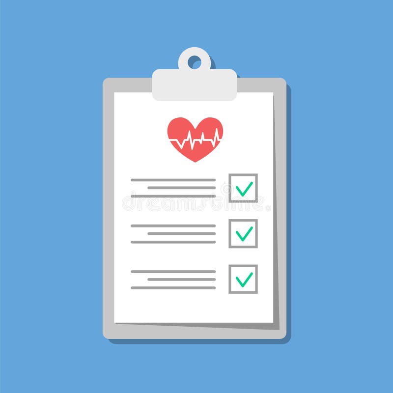 Medical checklist stock illustration. Illustration of computing - 133347534