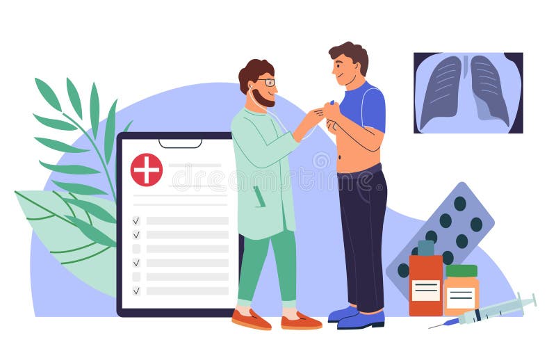 Medical Checkup Composition Illustration Stock Vector - Illustration of ...