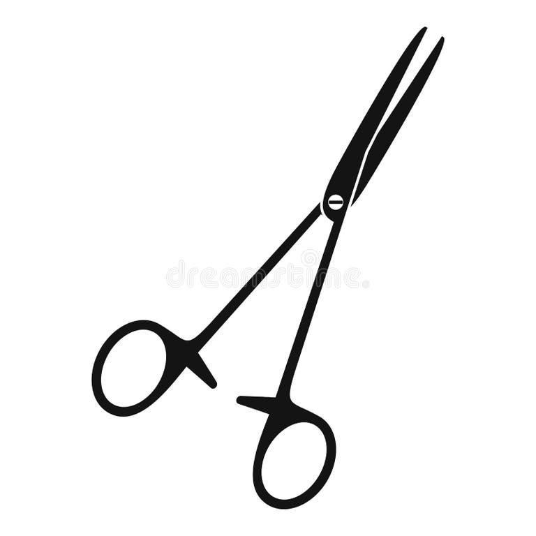 Medical Clamp Scissors Icon, Simple Style Stock Vector - Illustration ...