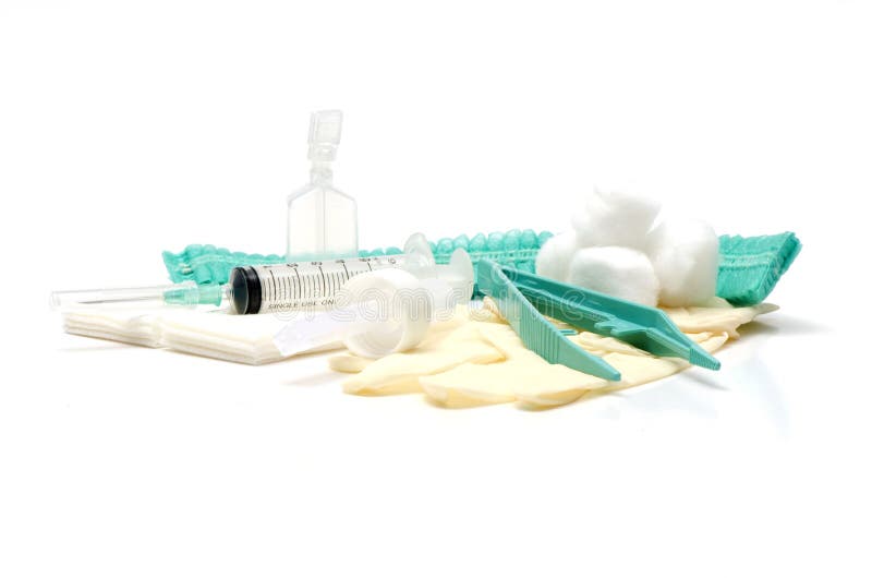 The Medical Cleaning. Syringe and a Bottle of Bloo Stock Image - Image ...