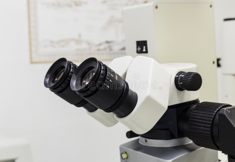 Operating Microscope Close-up. Sterile Operating Room in a Veterinary ...