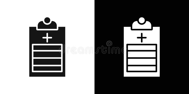Medical Clipboard Form Icon Flat Vector Set Outline Stock Vector ... Medical Clipboard Form Icon Flat Vector Set Outline Stock Vector ...
