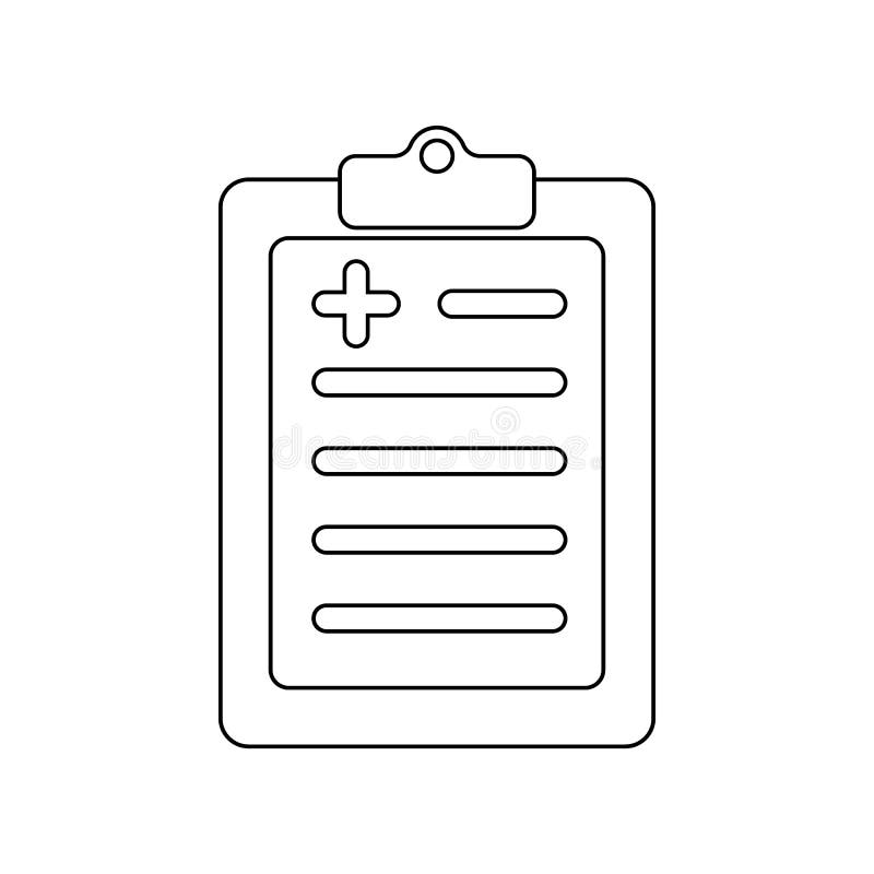 Medical Clipboard Icon. Vector Illustration Stock Vector - Illustration ...
