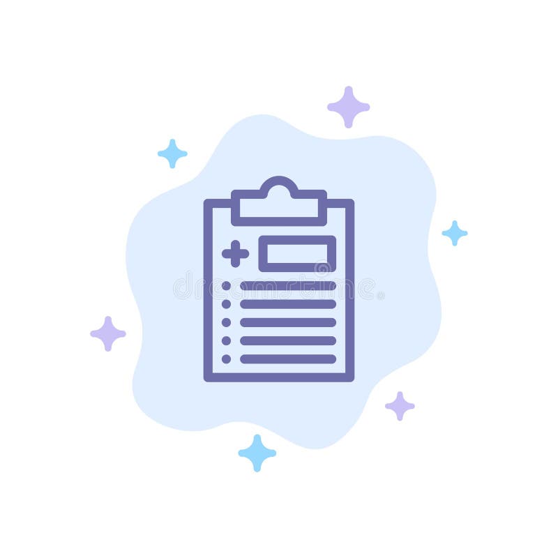 Medical, Clipboard, Test, Medicine Blue Icon on Abstract Cloud ...