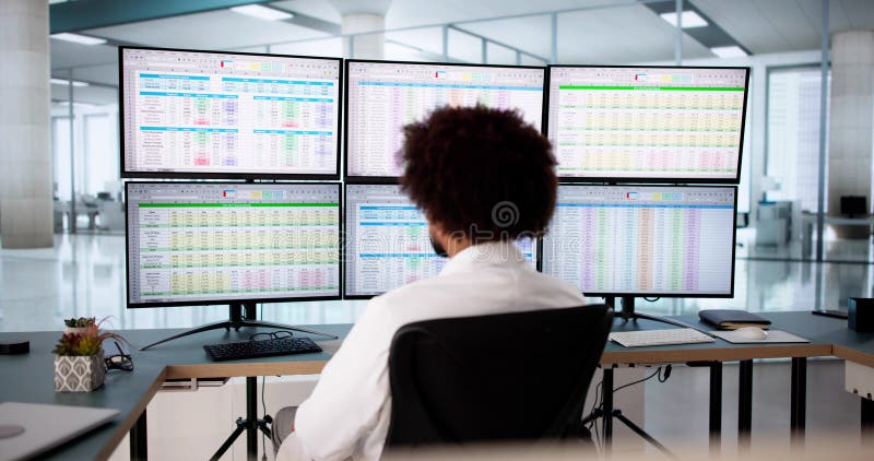 Medical Coder Analyzes Billing Codes on Hospital Computer Stock Photo ...