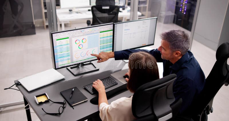 Multiple Medical Coders Working Stock Image - Image of coder, classroom ...