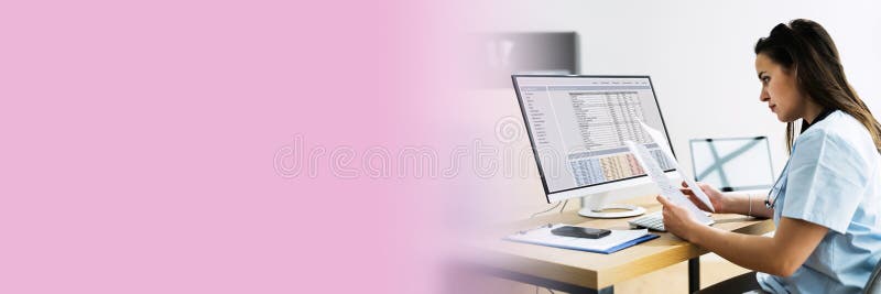 Medical Coding Bill stock image. Image of office, female - 255780471