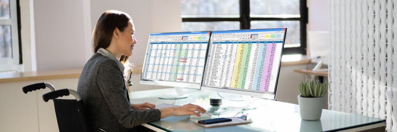 Medical Coding Spreadsheet on PC Stock Image - Image of office ...