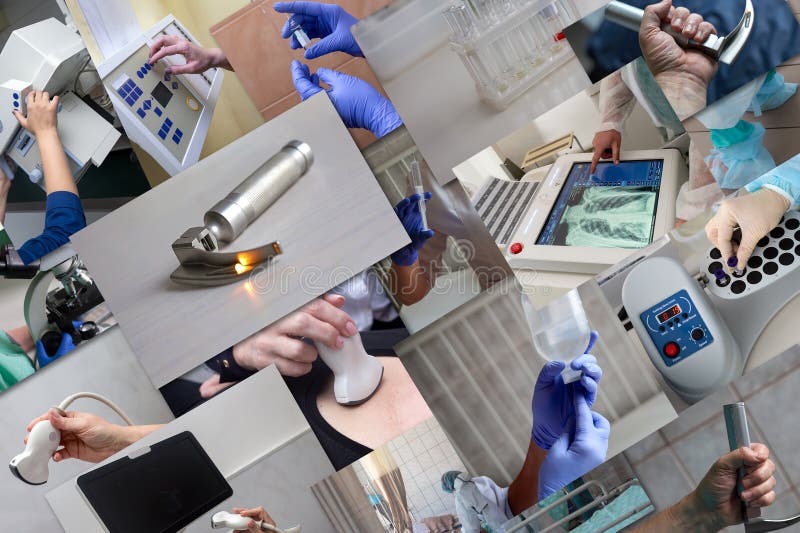 Medical collage. stock photo. Image of computer, ultrasound - 263118428