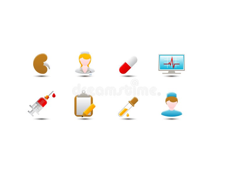 Medical color icons stock illustration. Illustration of data - 34506836