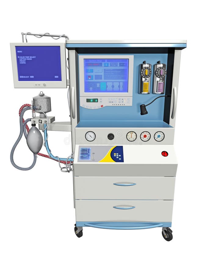 Visualization 3d Cad Model of Medical Ventilator ICU. 3D Rendering ...