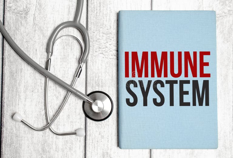 Medical Concept. Blue Notebook with the - Immune System Stock Photo ...
