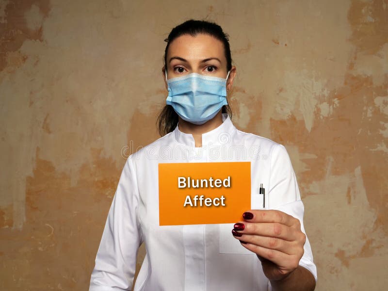Medical Concept about Blunted Affect with Phrase on the Sheet Stock ...
