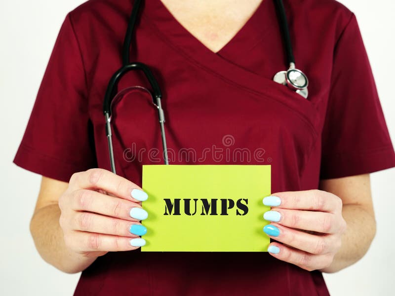 Medical Concept about Mumps with Sign on the Sheet Stock Photo - Image ...
