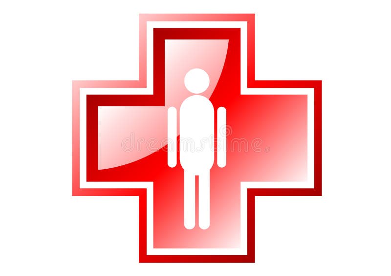 Medical cross editorial image. Illustration of button - 12601245