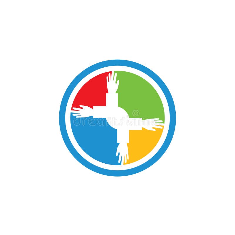 Medical Cross Hands Icon Vector Concept Design Template Stock Vector ...