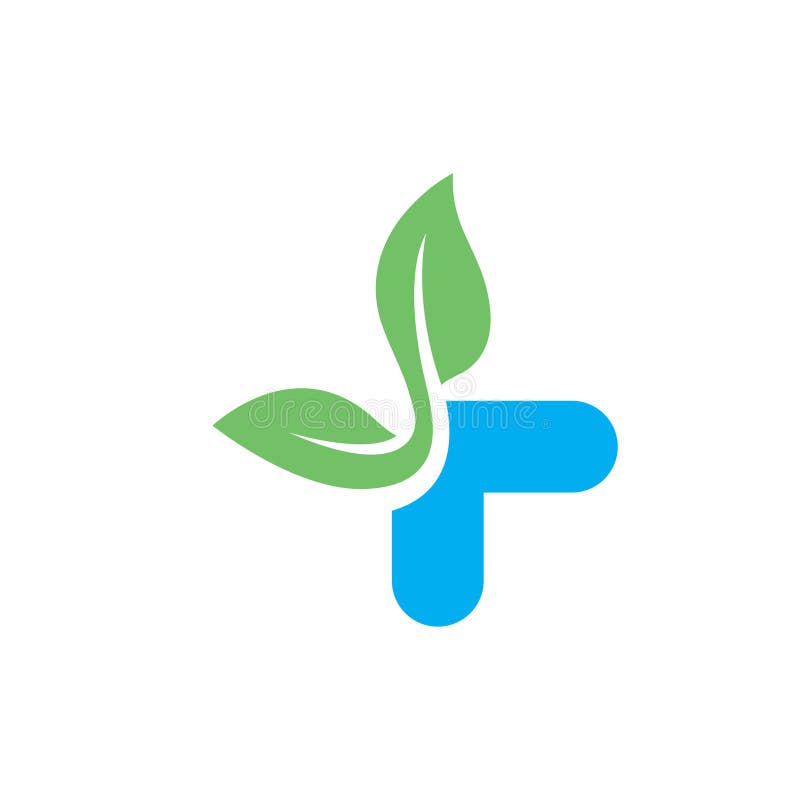 Medical Cross Leaf Logo Icon Vector Concept Design Template Stock ...