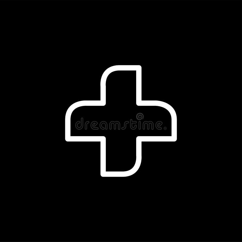Medical Cross Line Red Icon on White Background. Red Flat Style Vector ... Medical Cross Line Red Icon on White Background. Red Flat Style Vector ...
