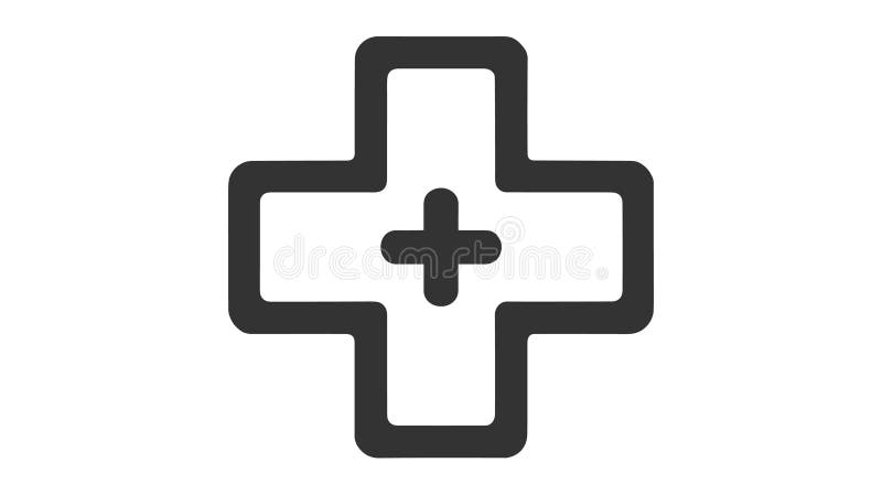 Medical Cross Line Icon. Linear Style Sign for Mobile Concept and Web ...