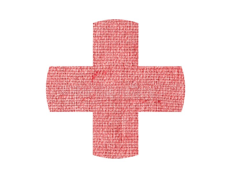 Medical Cross Patch Burlap Texture Isolated White Stock Photos - Free ...